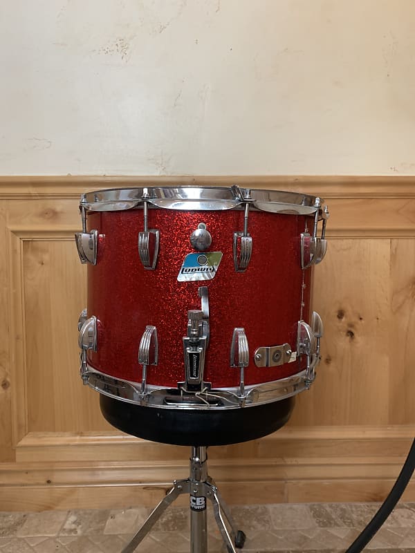 Ludwig 10x14 Marching Snare Early 70s - Red Sparkle | Reverb