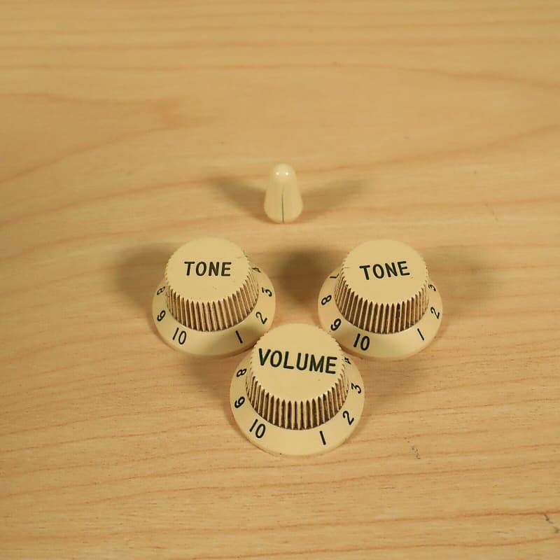 Vintage 80s Patina Fender Volume/Tone Control Knobs Selector | Reverb