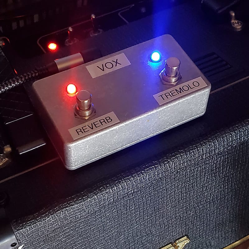 Custom AC15 or AC30 Red/Blue LED 2-Button Footswitch For Vox | Reverb