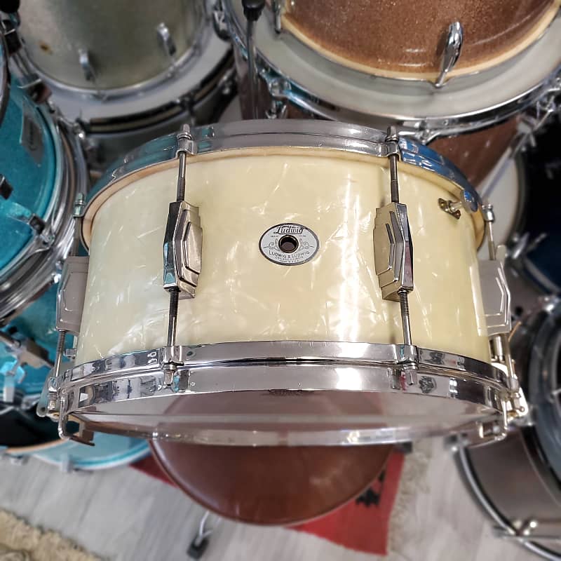 Ludwig & Ludwig Standard 14x7" White Avalon Pearl Snare - | Reverb