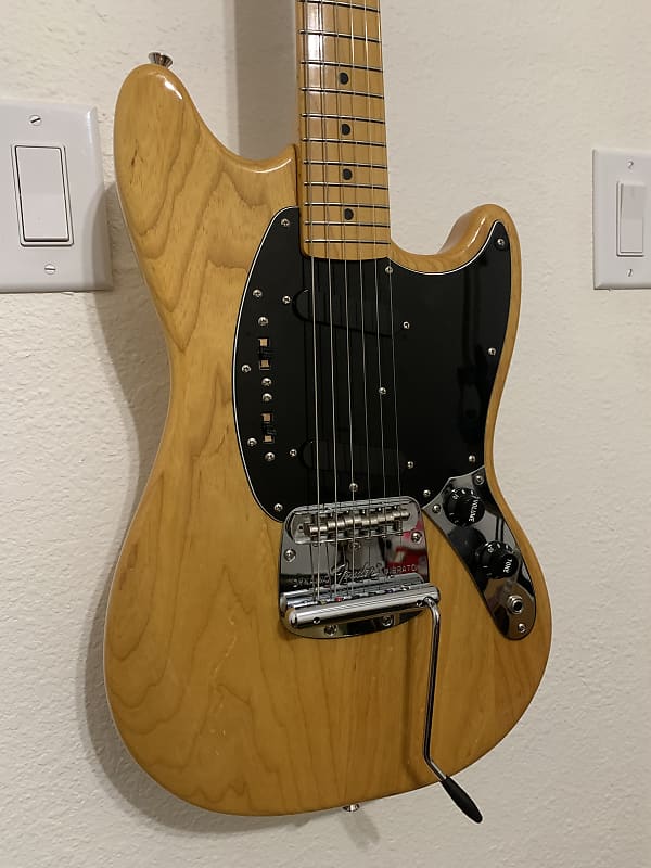 Fender Mustang MIJ MG-77 Natural | Reverb