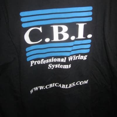 C.B.I. Cables Men's Graphic T-Shirt - Black/Blue/White Large | Reverb