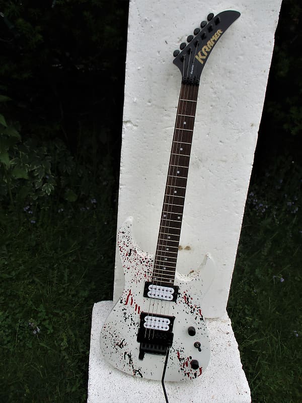 Kramer Baretta Guitar, 2005, Pscho Splatter Finish Set Neck, | Reverb