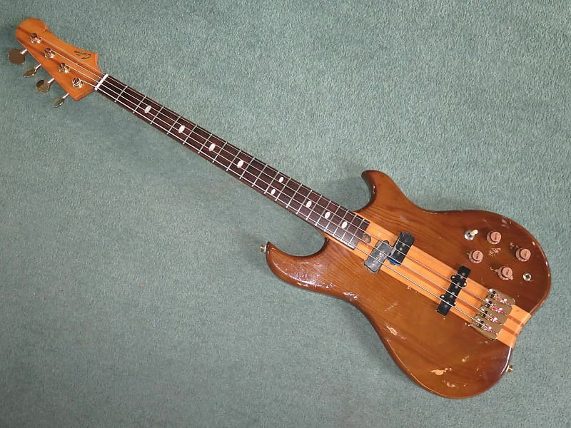 "Custom" neck-thru electric bass in Transparent finish from | Reverb
