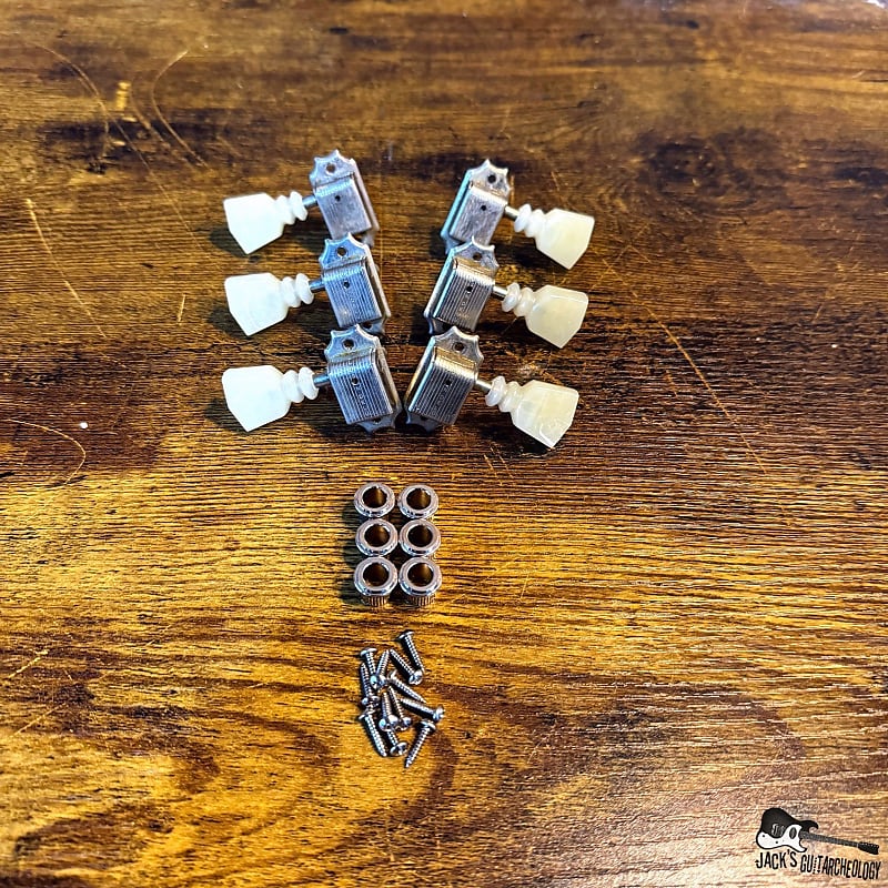 Kluson Deluxe 3x3 Single Line Double Ring Tulip Tuners Gibson | Reverb