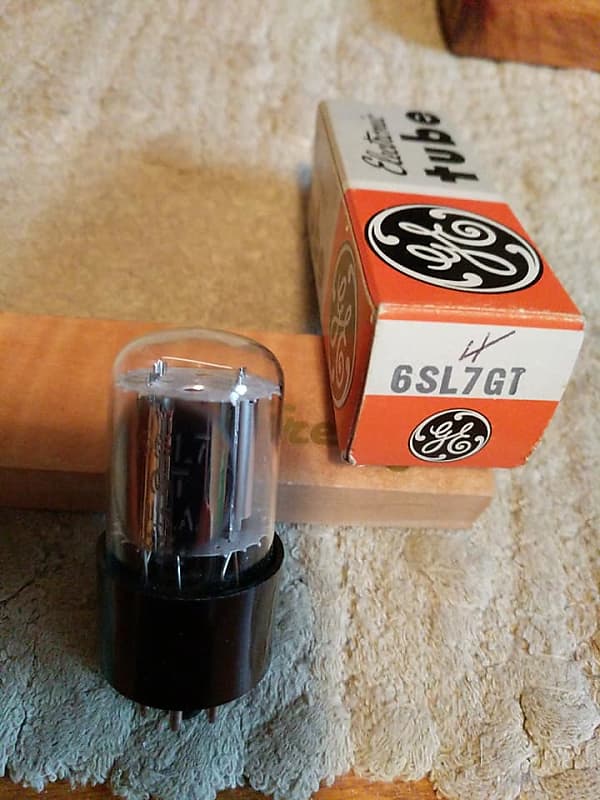 GE NOS 6sl7gt 1960s clearw/black base | Reverb