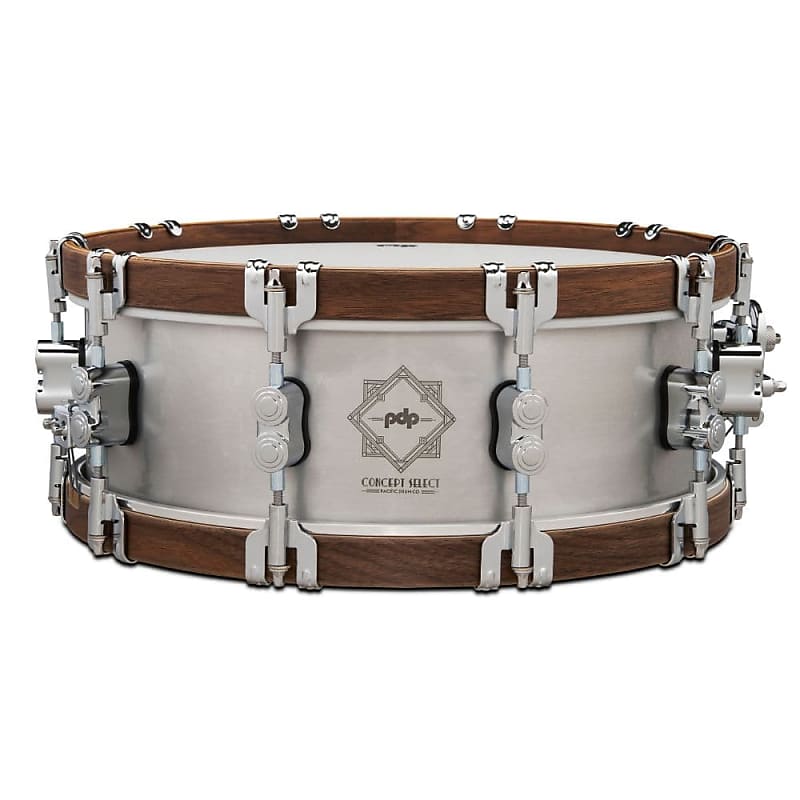 PDP Concept Select 3mm Aluminum Snare Drum 14x5 w/Walnut | Reverb