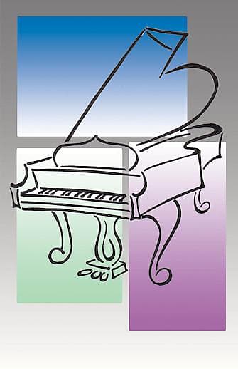 Recital Program 72 Color Block Piano | Reverb