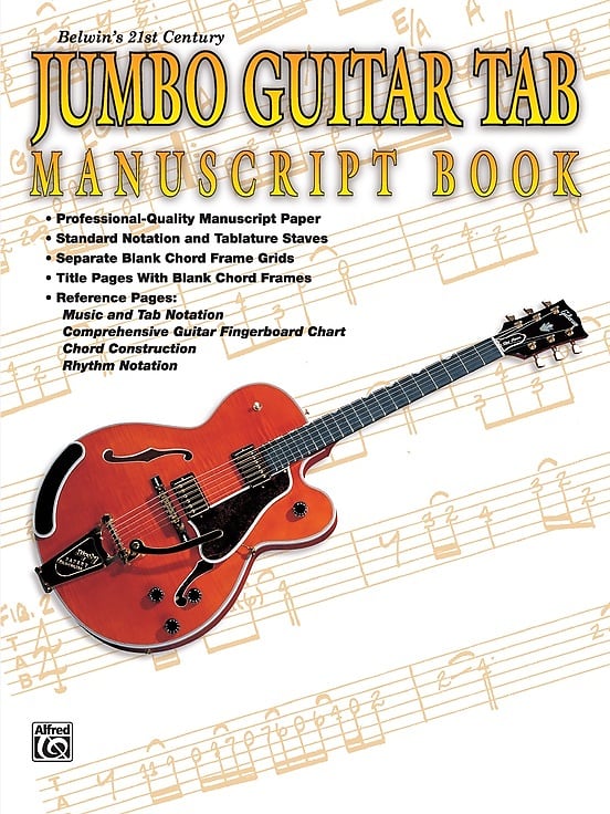 Jumbo Guitar Tab Manuscript Book 80P | Reverb