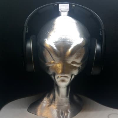 Alien Head Headphone Stand! Headset Holder Rack, Grey Area 51 | Reverb
