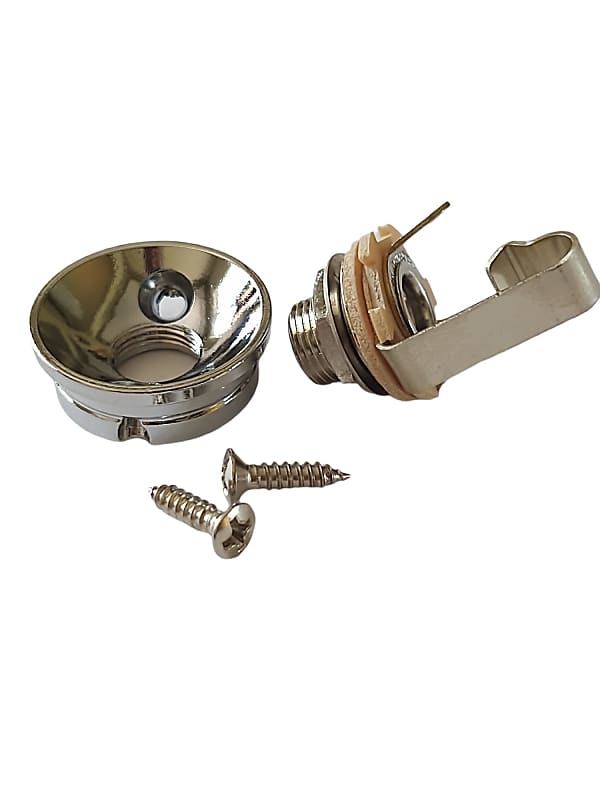 Electrosocket Jack Plate for Telecaster - Polished Chrome | Reverb