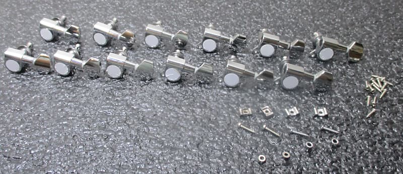 For Sale 2 Sets 6 string Chrome Tuning Machines w/String | Reverb