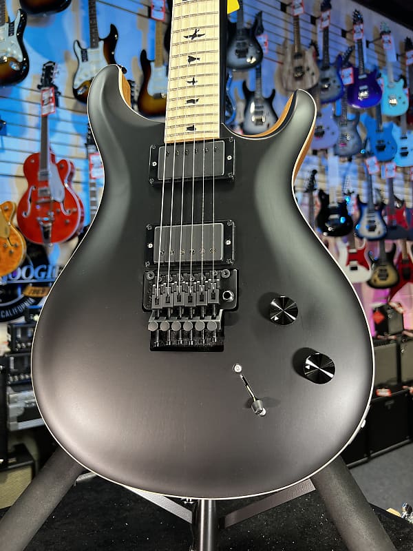 PRS DW CE 24 "Floyd" Electric Guitar - Custom Black Top w | Reverb