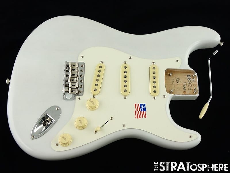 LOADED USA Fender ERIC JOHNSON Strat BODY, Nitro Parts White | Reverb