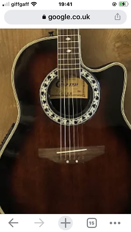 Crafter Sf-900 semi acoustic ovation style Green sunburst | Reverb