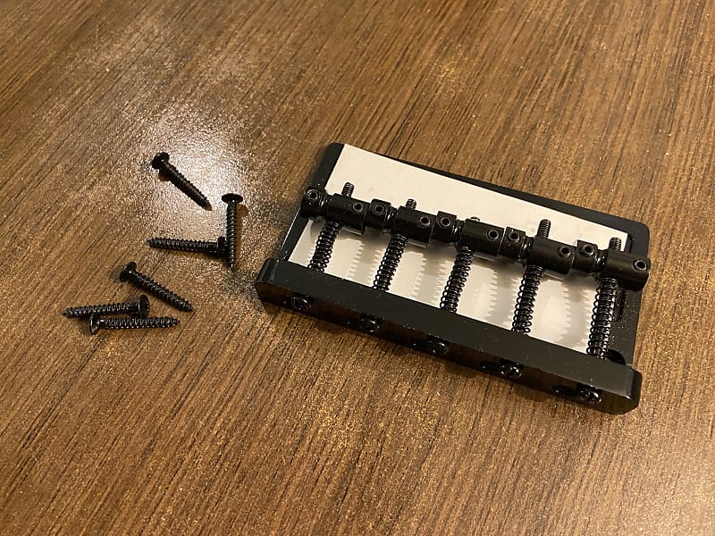 oem 5-string bass bridge black | Reverb