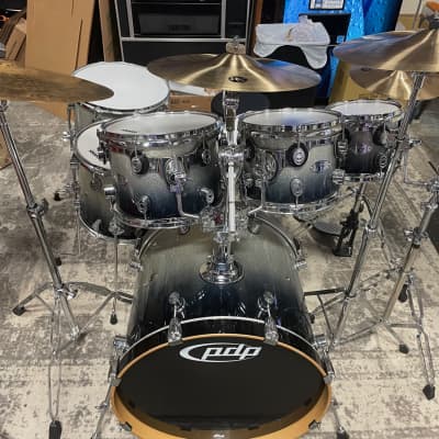 PDP X7 7 piece drum set/hardware/cymbals 2021 - Silver | Reverb
