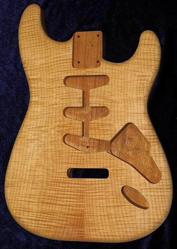 5A Flamed Maple Top / Mahogany Wood Strat body - | Reverb Canada