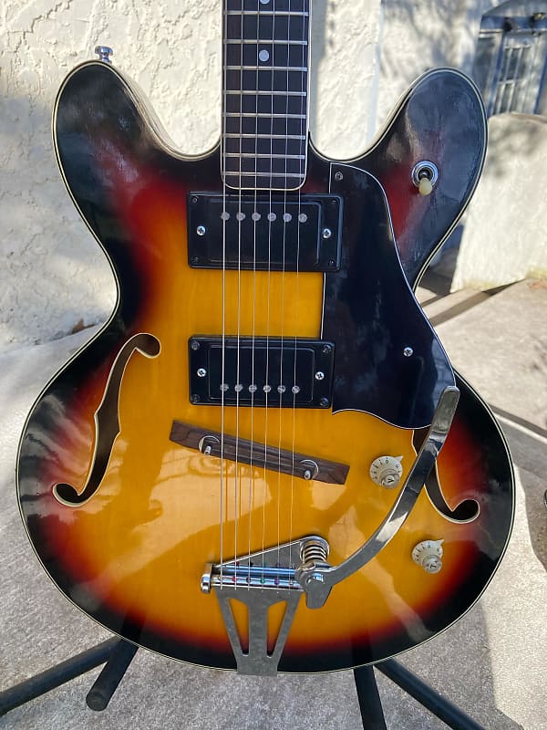 Conqueror ES 335 Thinline Late 60s/Early 70s - Tobacco Burst | Reverb