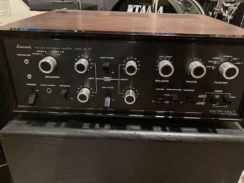 Sansui Solid State Stereo Amplifier AU-777 1970s - Brown | Reverb