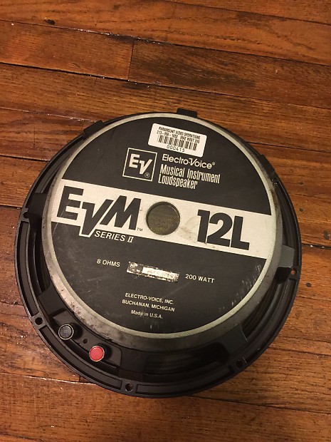 Electrovoice EVM12L Series II Guitar Speaker 8 ohm 200 watts | Reverb