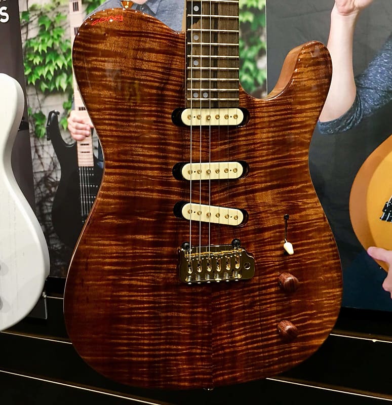 Kiesel S6X Solo Koa with Royal Ebony Fretboard/Headstock | Reverb