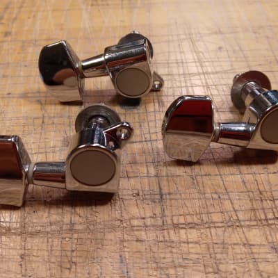 1 Vintage Bass Guitar Tuning Head 1980s? Silver | Reverb