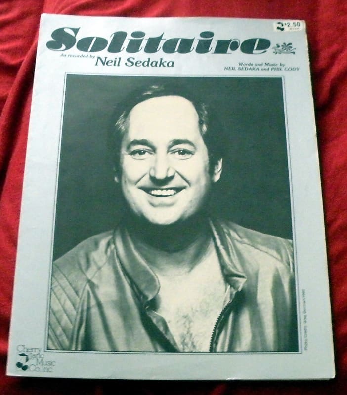 Neil Sedaka Vintage Sheet Music Solitaire 1975 | Reverb