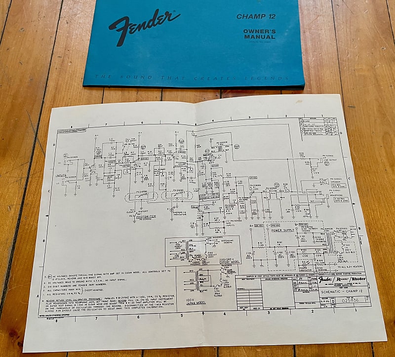 Fender Champ 12 Owners Manual 1970s | Reverb