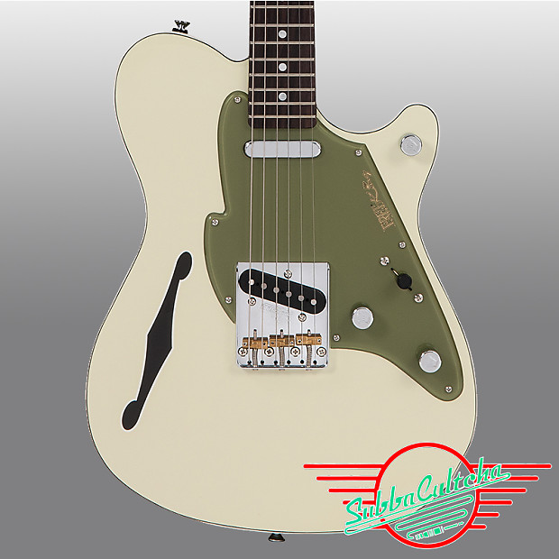 Fret-King 'JJ' John Jorgenson Cream Green Offset tele | Reverb