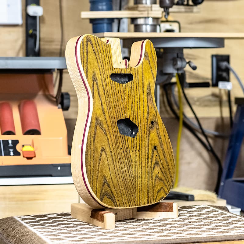 Ash Tele Body / Ash with Pruple Heart Wafer Tele | Reverb