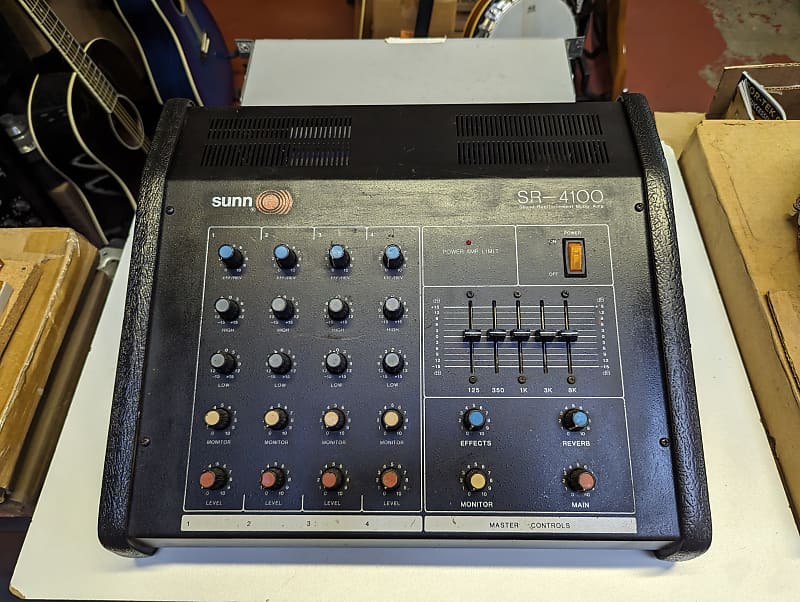1981 Sunn SR-4100 Console Shape 4 Channel 100 Watt PA Mixer - | Reverb