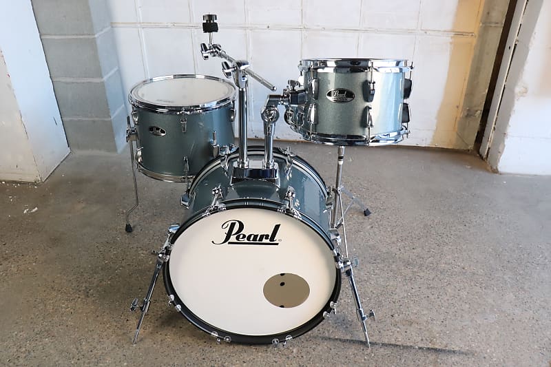 Pearl 4pc Roadshow Drum Set Kit Charcoal Metallic Sparkle | Reverb