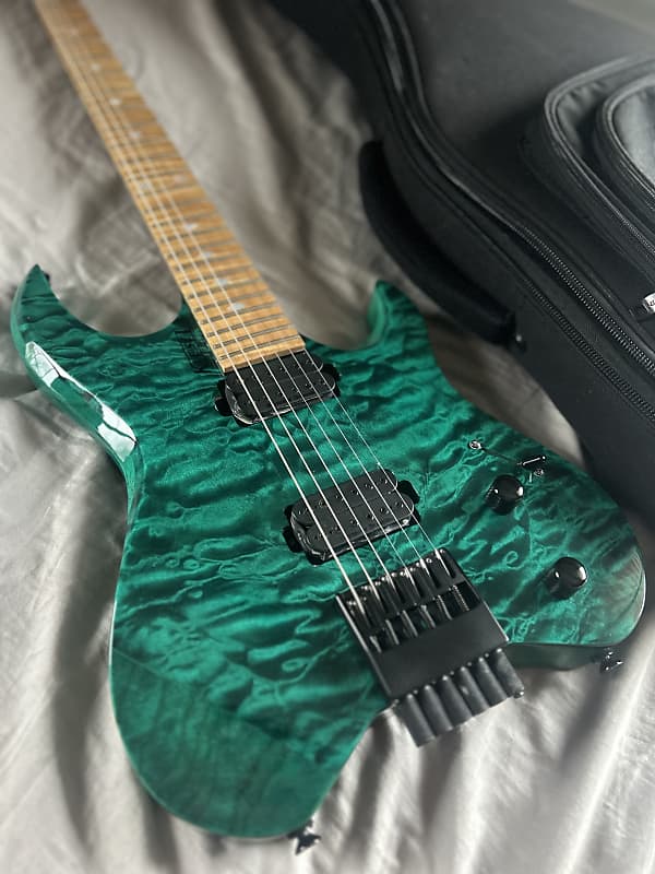 Kiesel Vader V6 2012 - Emerald Quilted Maple Top | Reverb
