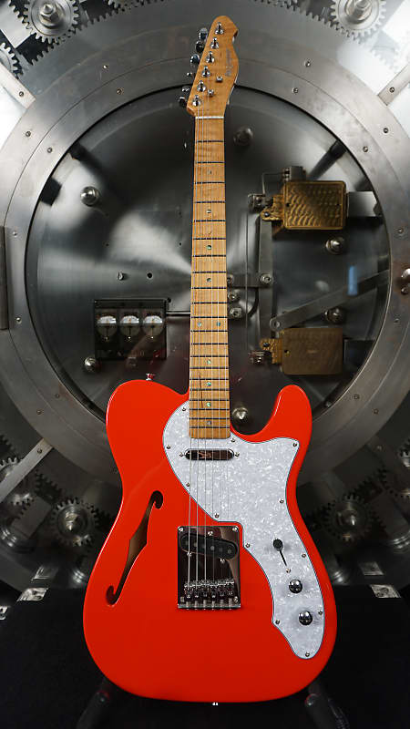 Leo Jaymz Thinline Telecaster - Red Electric Guitar | Reverb