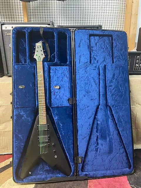 Schecter Flying V B-2 Black Bat Peril | Reverb