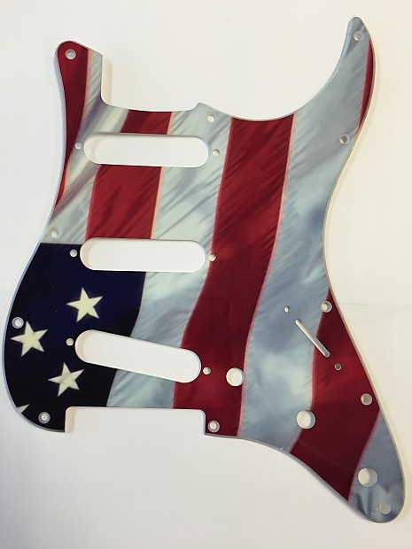 American Flag Strat Pickguard Single-Ply SSS | Reverb