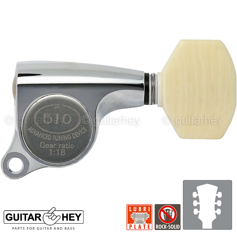 NEW Gotoh SGS510Z-M07 L3+R3 Set Mini Tuners IVORY Buttons | Reverb