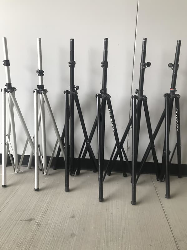 Four Ultimate Support extendable tripod speaker | Reverb