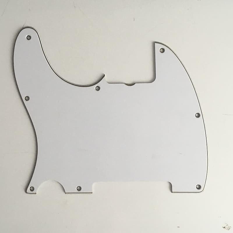 4-Ply Lefty White / Pearl Back Relic Esquire Pickguard | Reverb