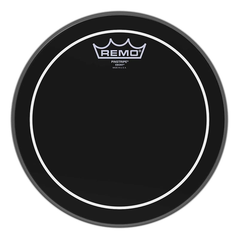 Remo 10" Ebony Pinstripe Drum Head | Reverb