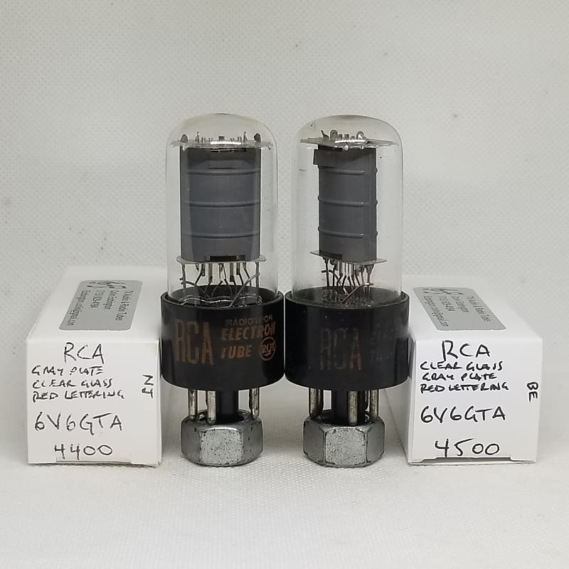 RCA 6V6GTA Almost Perfectly Matched (2.2%) Pair NOS 6V6 6V6GT | Reverb