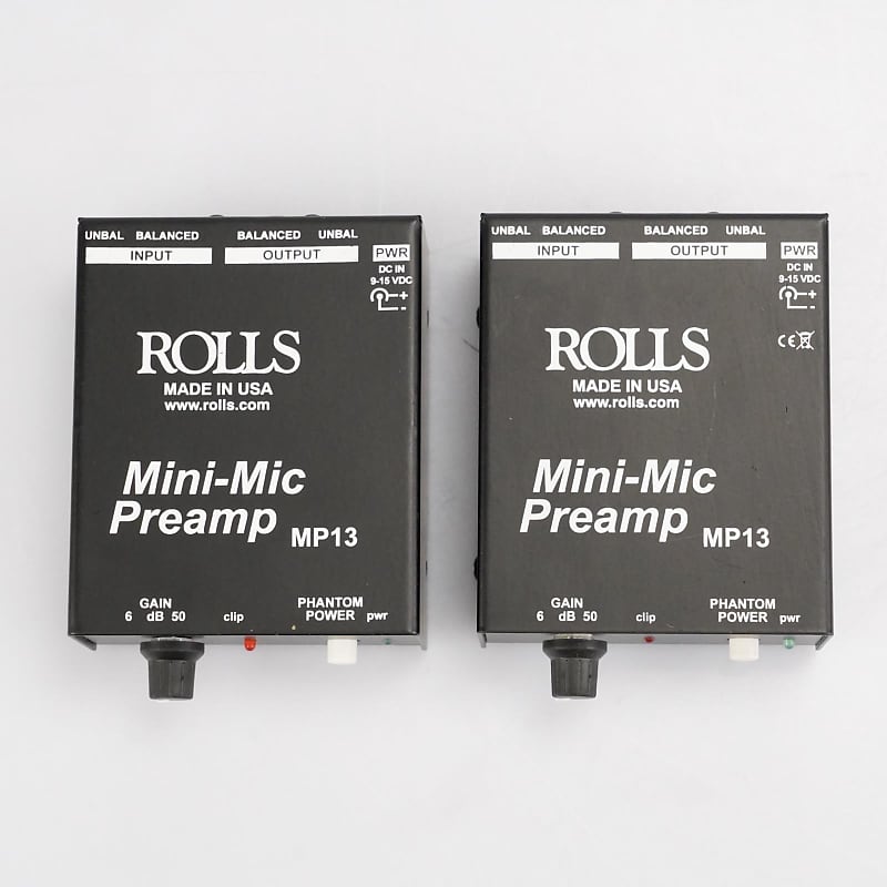 2 Rolls MP13 Mini-Mic Preamp Single Channel Preamplifier | Reverb