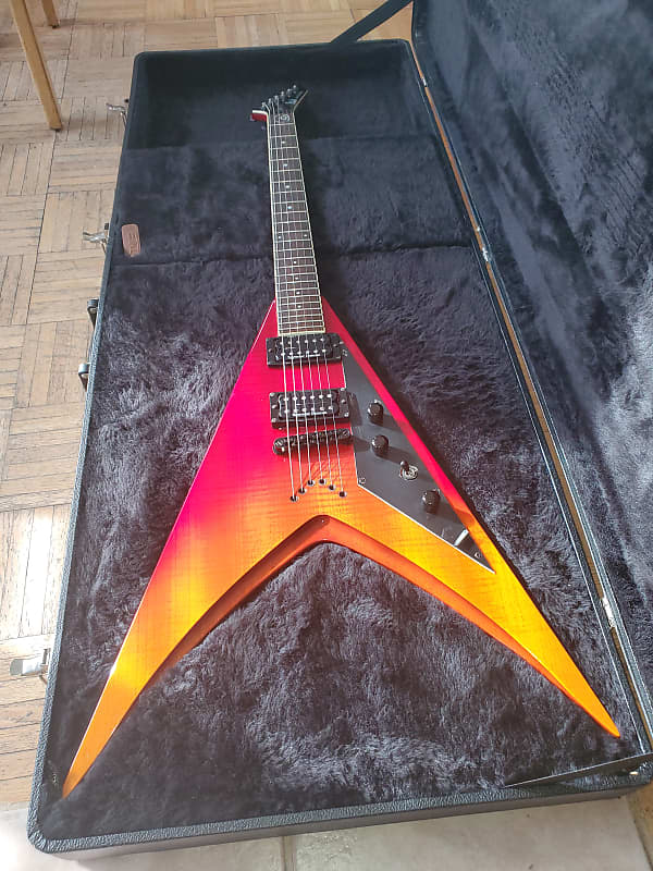 ESP LTD DV8-R Dave Mustaine Signature Tequila sunrise | Reverb