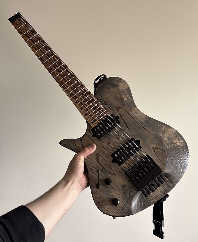 Kiesel Zeus 7 Headless Left-Handed 2020 - Antique Ash | Reverb