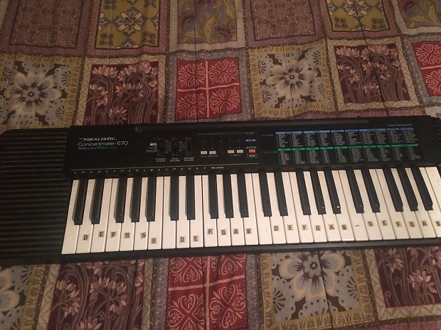 Realistic Concertmate 670 Keyboard 1990s Black | Reverb