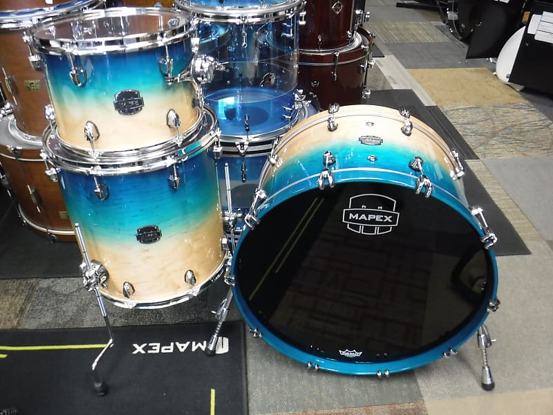 Mapex Saturn Custom Configured 3 pc-13/16/24-Aqua Fade | Reverb