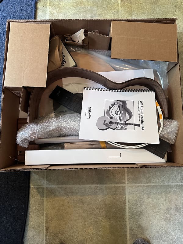 Stewmac WoodStax - Red Cedar/Flamed Walnut OM Guitar Kit | Reverb