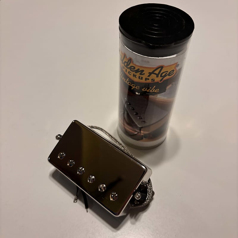 StewMac Golden Age Neck Humbucker Nickel Alnico 5 - Nickel | Reverb