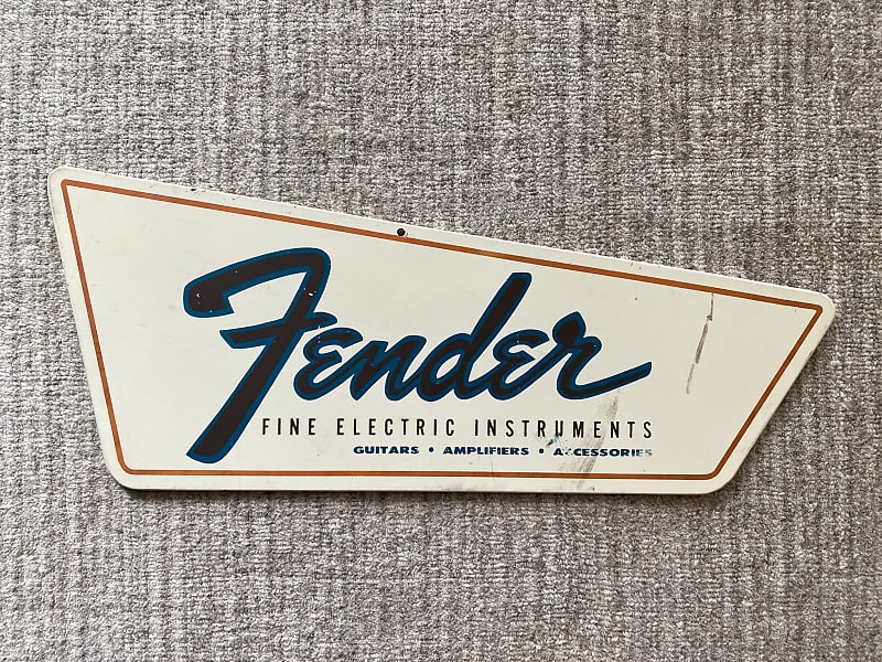 1961 Fender Dealer Stand Sign Pre CBS Display | Reverb